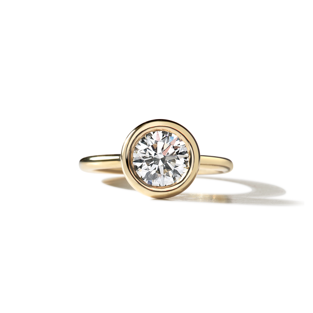 Saturn Donut Bezel Diamond Engagement Ring – ILA